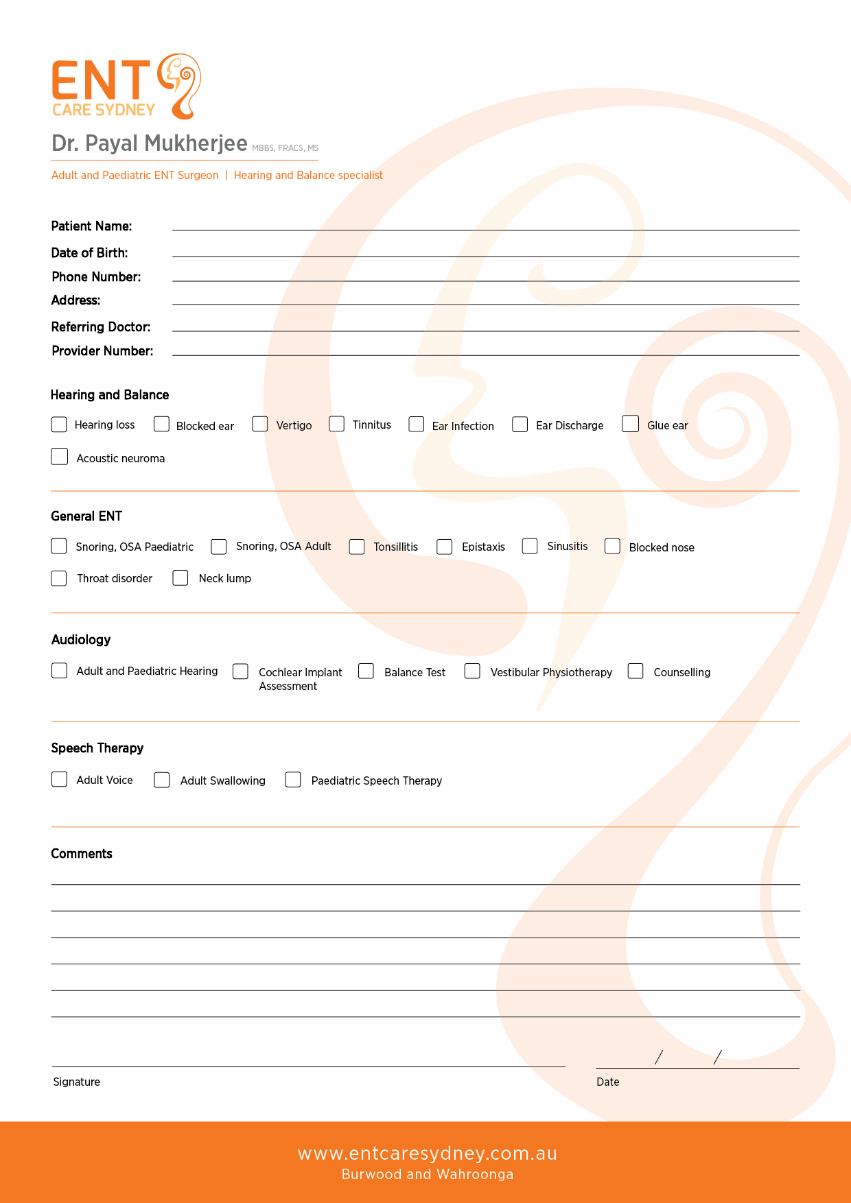 Referrals for GP's | ENT Care Sydney